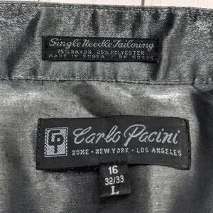 Carlo Pacini | Shirts | Mens Carlo Pacini Gunmetal Gray Button Up Dress ...